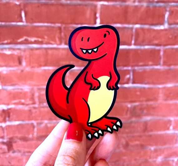 Red T-Rex Weatherproof Magnet Tyrannosaurus Rex Strong | Etsy