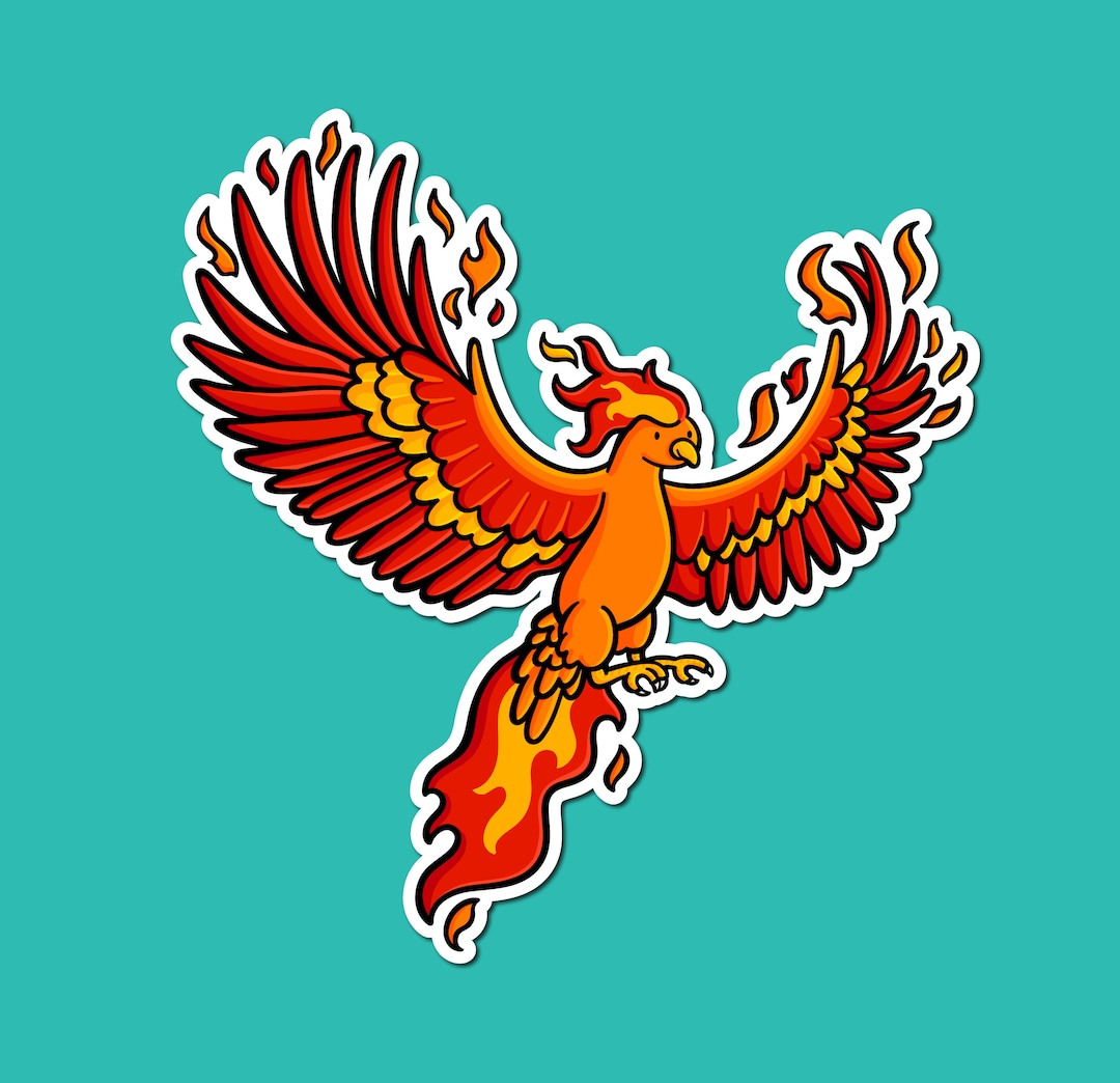 Phoenix Vinyl Sticker | Magical Sticker | Waterproof Sticker | Kawaii ...
