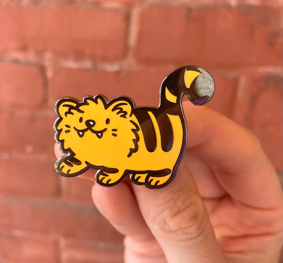 Tiny Tiger Hard Enamel Pin Cute Orange Tiger Pin Kawaii - Etsy