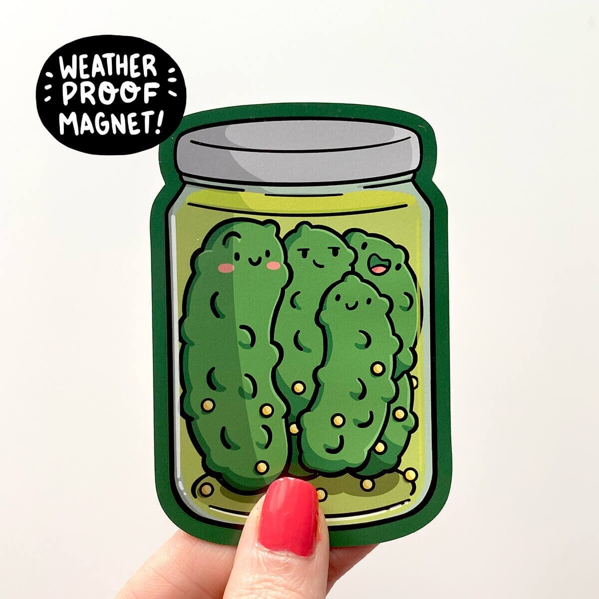 Jar of Pickles Magnet Dill Pickle Magnet Die Cut Magnet - Etsy