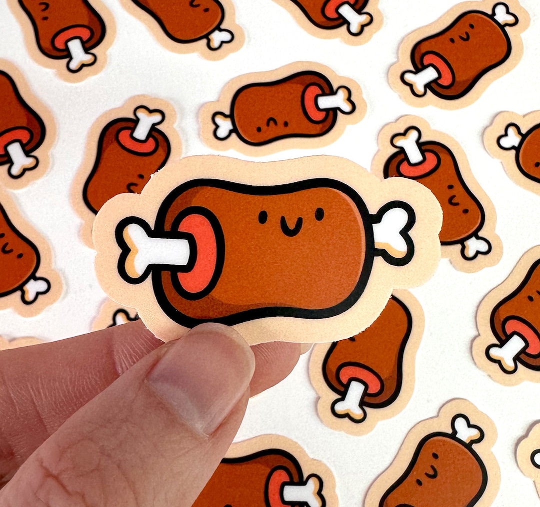Meat Mini Sticker | Waterproof Sticker |kawaii Vinyl Sticker |anime ...
