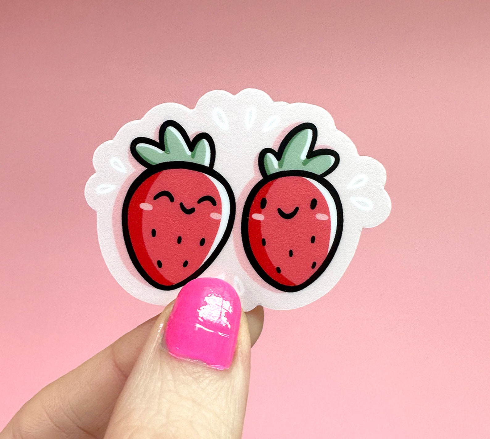 Mini Strawberries Sticker Waterproof Sticker Kawaii Vinyl - Etsy