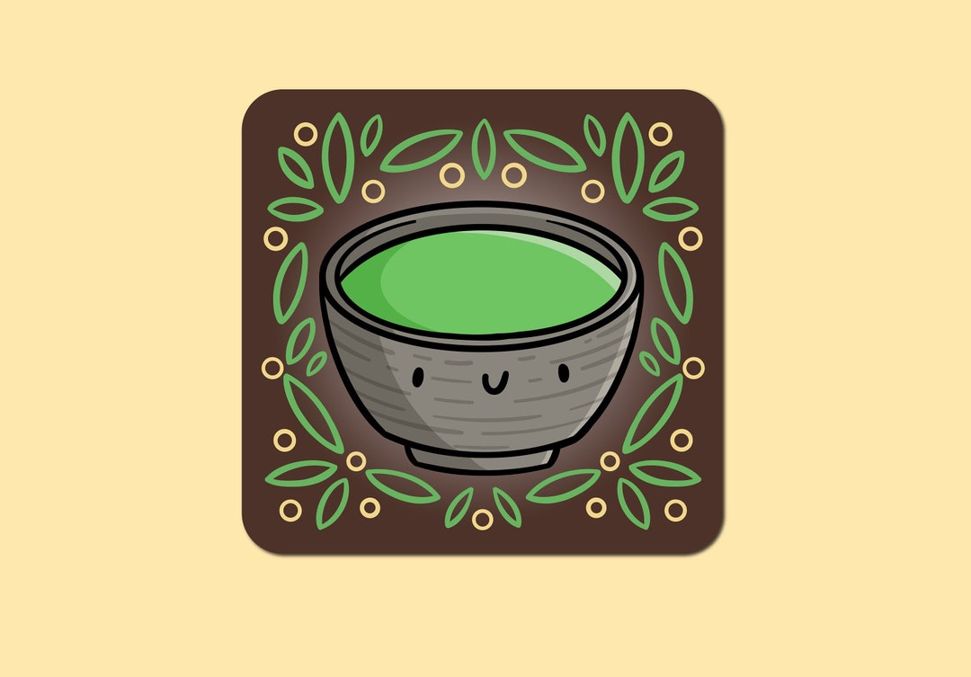 Matcha Sticker Waterproof Vinyl Sticker Ceremonial Matcha Sticker ...