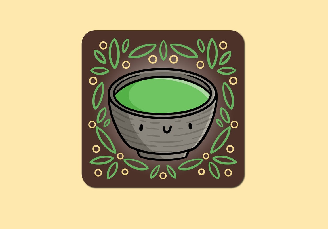 Matcha Sticker Waterproof Vinyl Sticker Ceremonial Matcha - Etsy