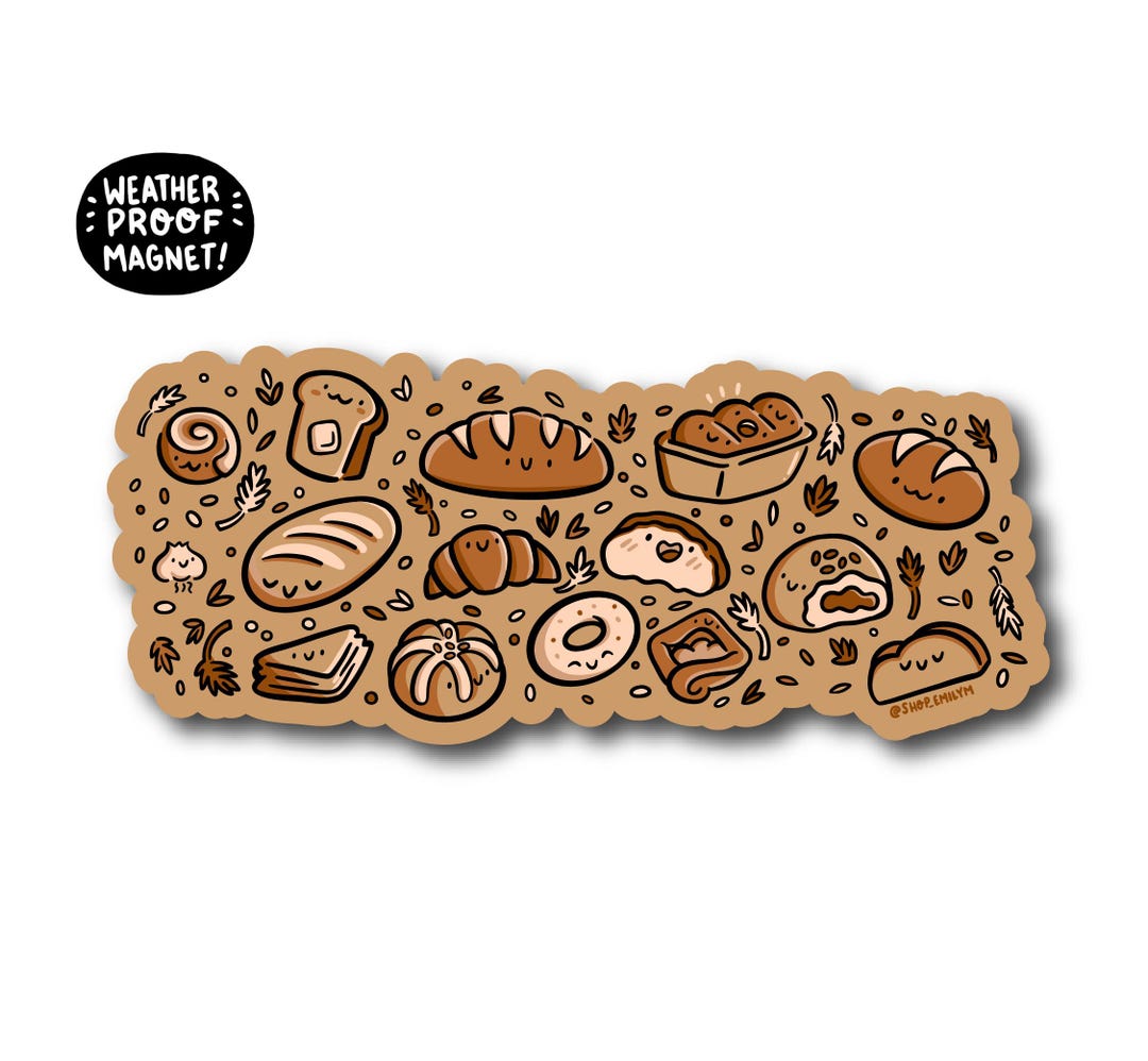 Breads Magnet | Cute Food Magnet | Kitchen Magnet| Bakery Magnet ...