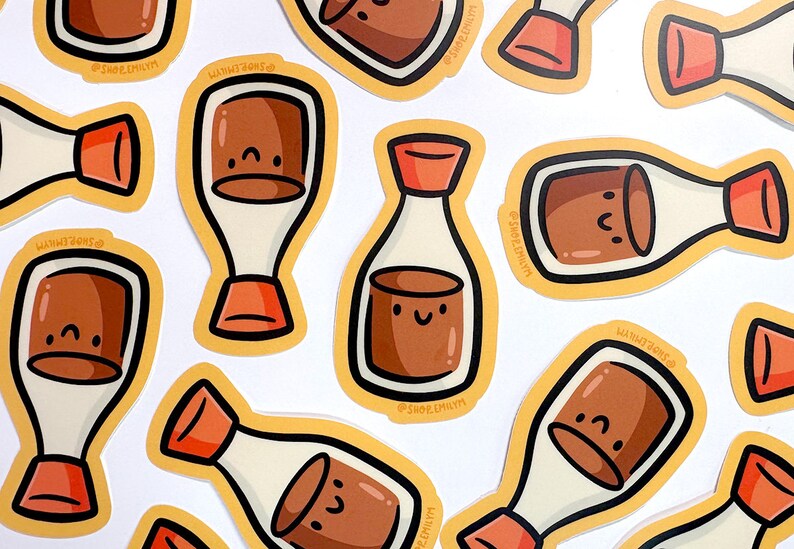 Soy Sauce Sticker| Weatherproof Vinyl Sticker | Soy Sauce Bottle ...