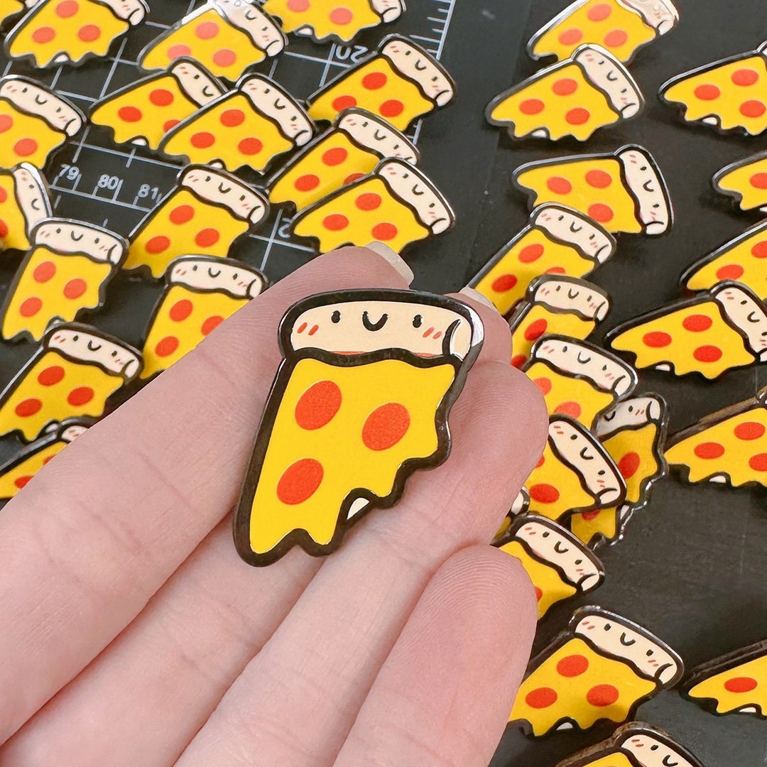 Pepperoni Pizza Enamel Pin |kawaii Enamel Pin | Cute Hard Enamel Pin ...