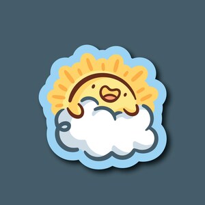 Sun Sticker| Weatherproof Vinyl Sticker| Weather Sticker| Sunshine ...
