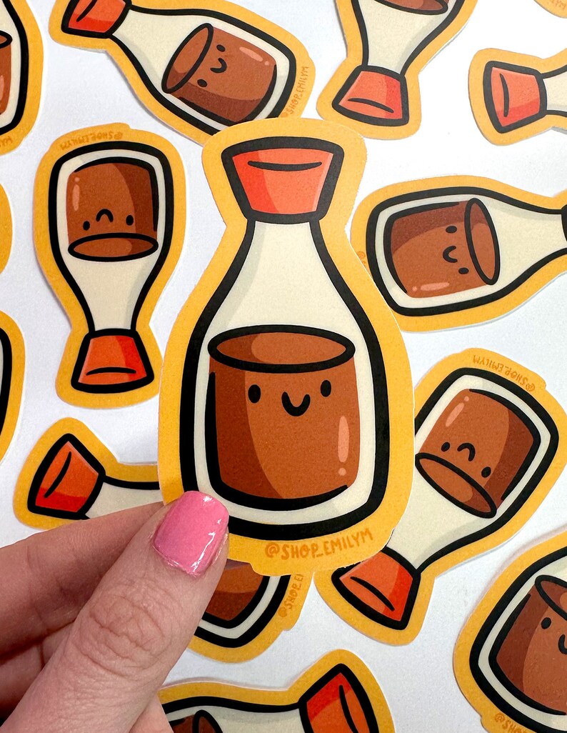 Soy Sauce Sticker| Weatherproof Vinyl Sticker | Soy Sauce Bottle ...