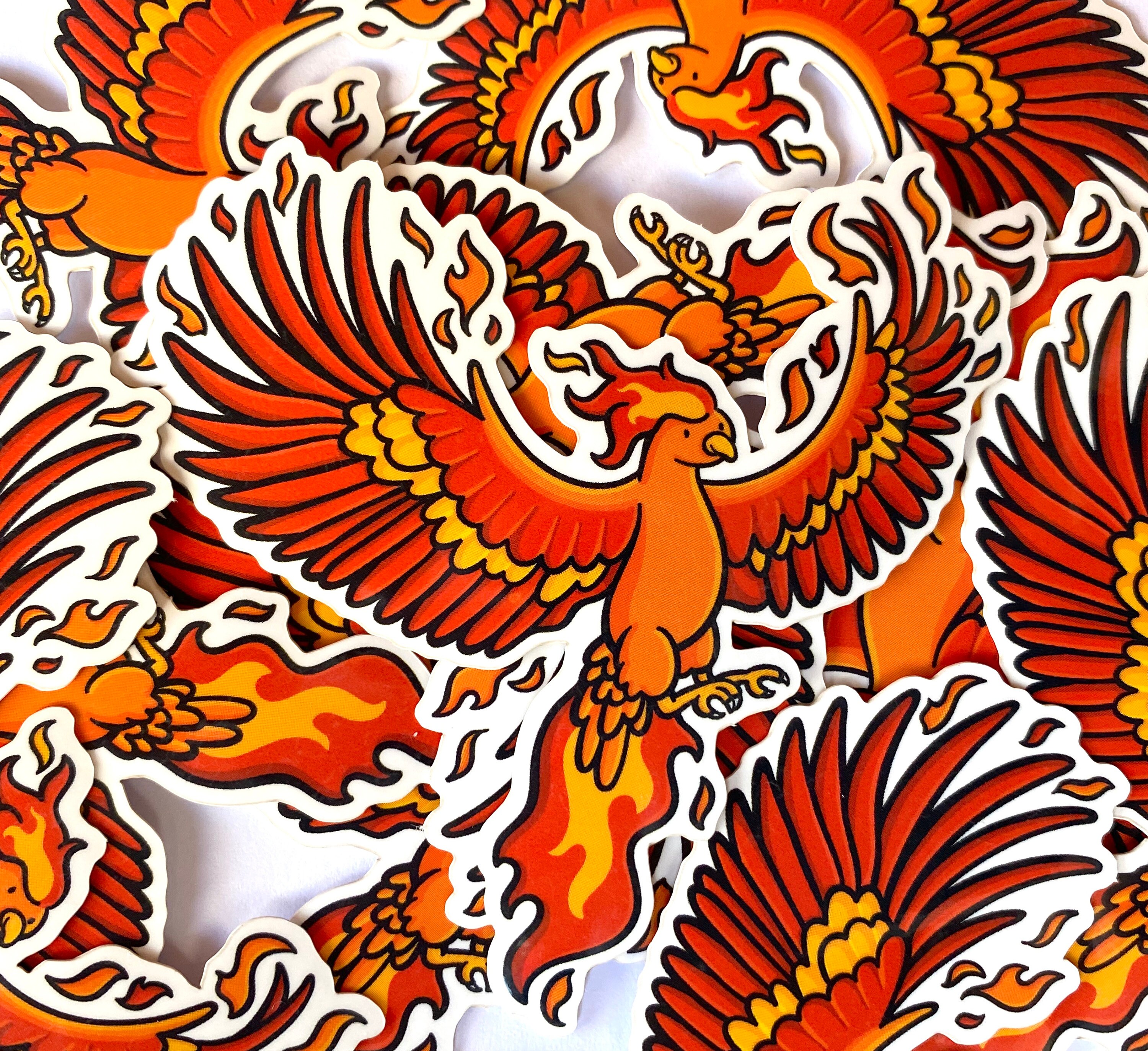 Phoenix Vinyl Sticker Magical Sticker Waterproof Sticker - Etsy