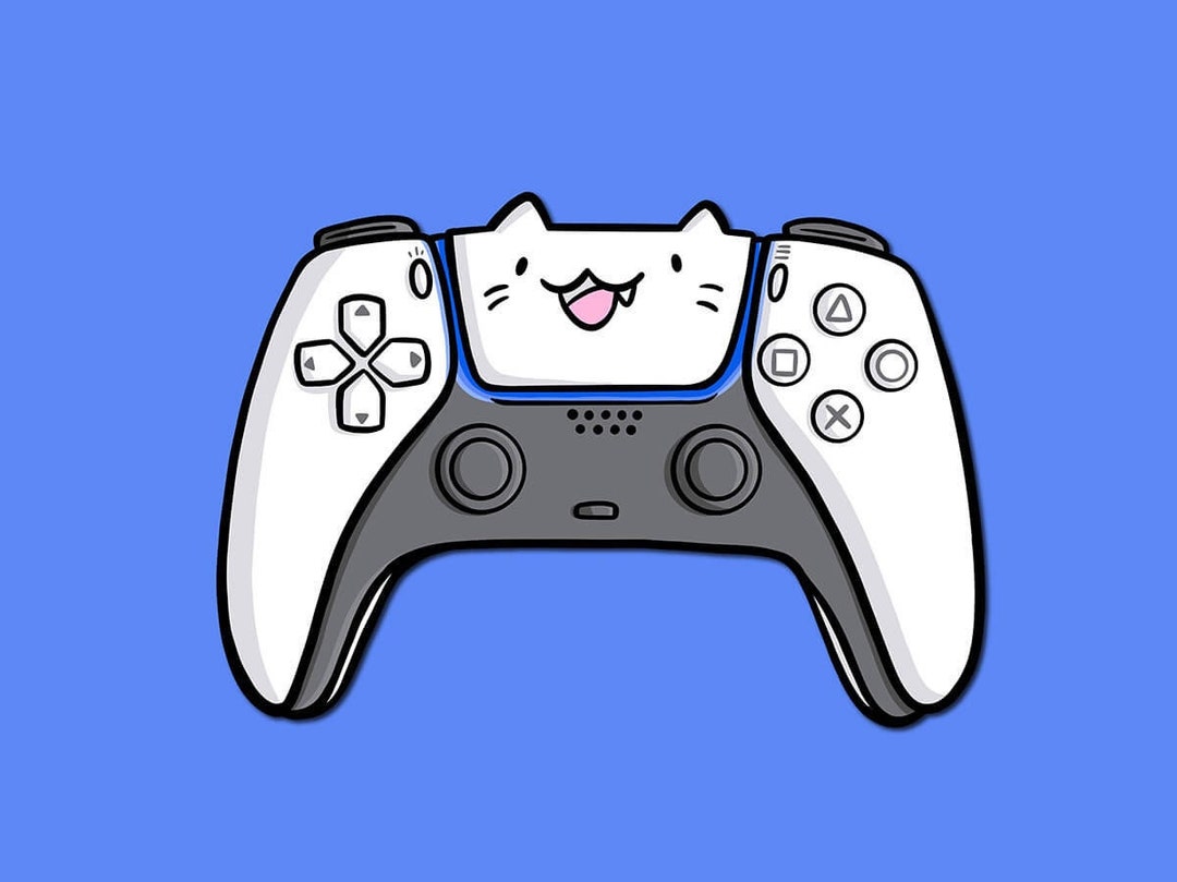 White Video Game Controller Sticker | Weatherproof Vinyl Sticker | Cute ...
