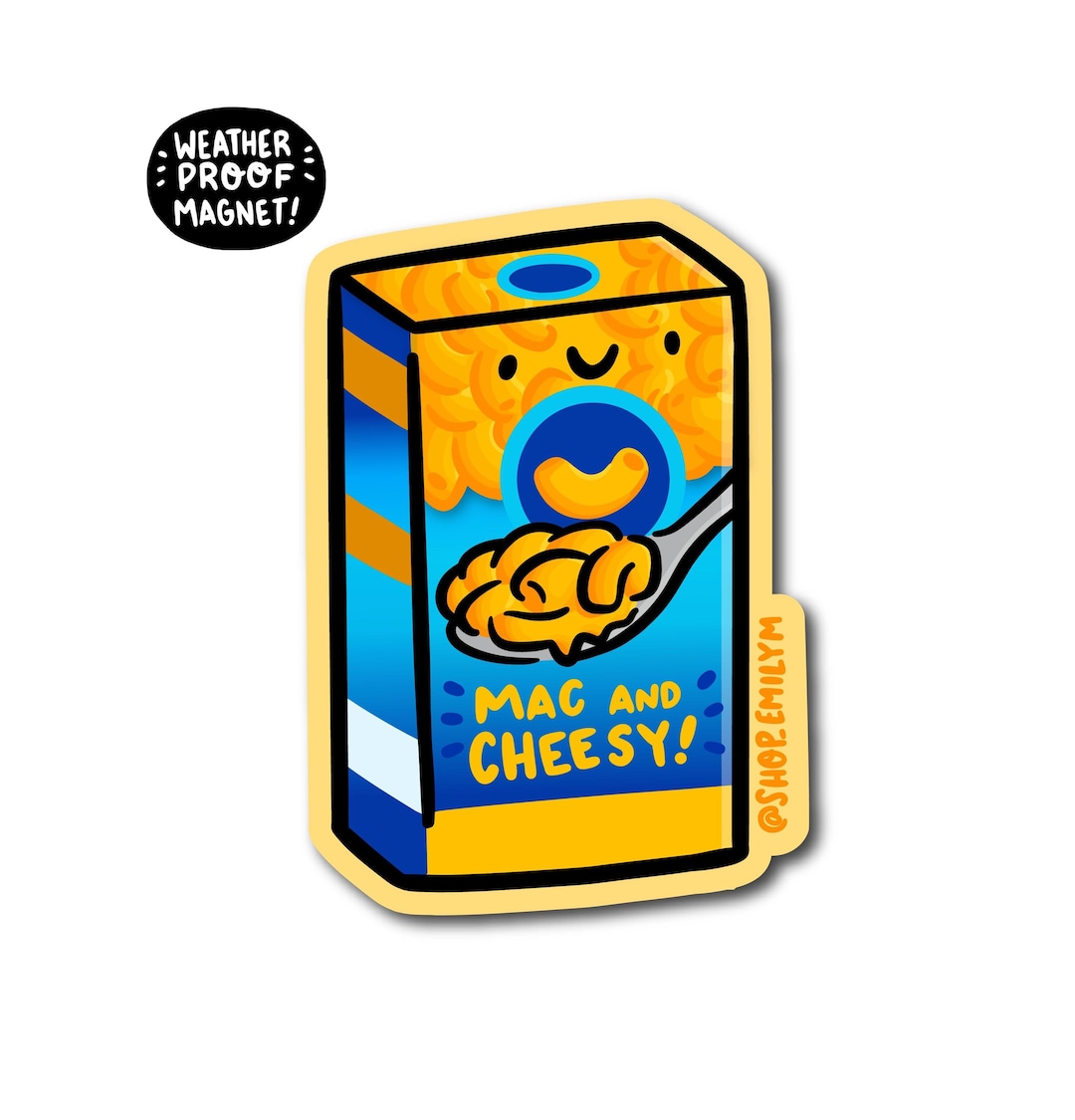 Macaroni and Cheese Box Magnet | Cute Food Magnet| Mac and Cheese ...