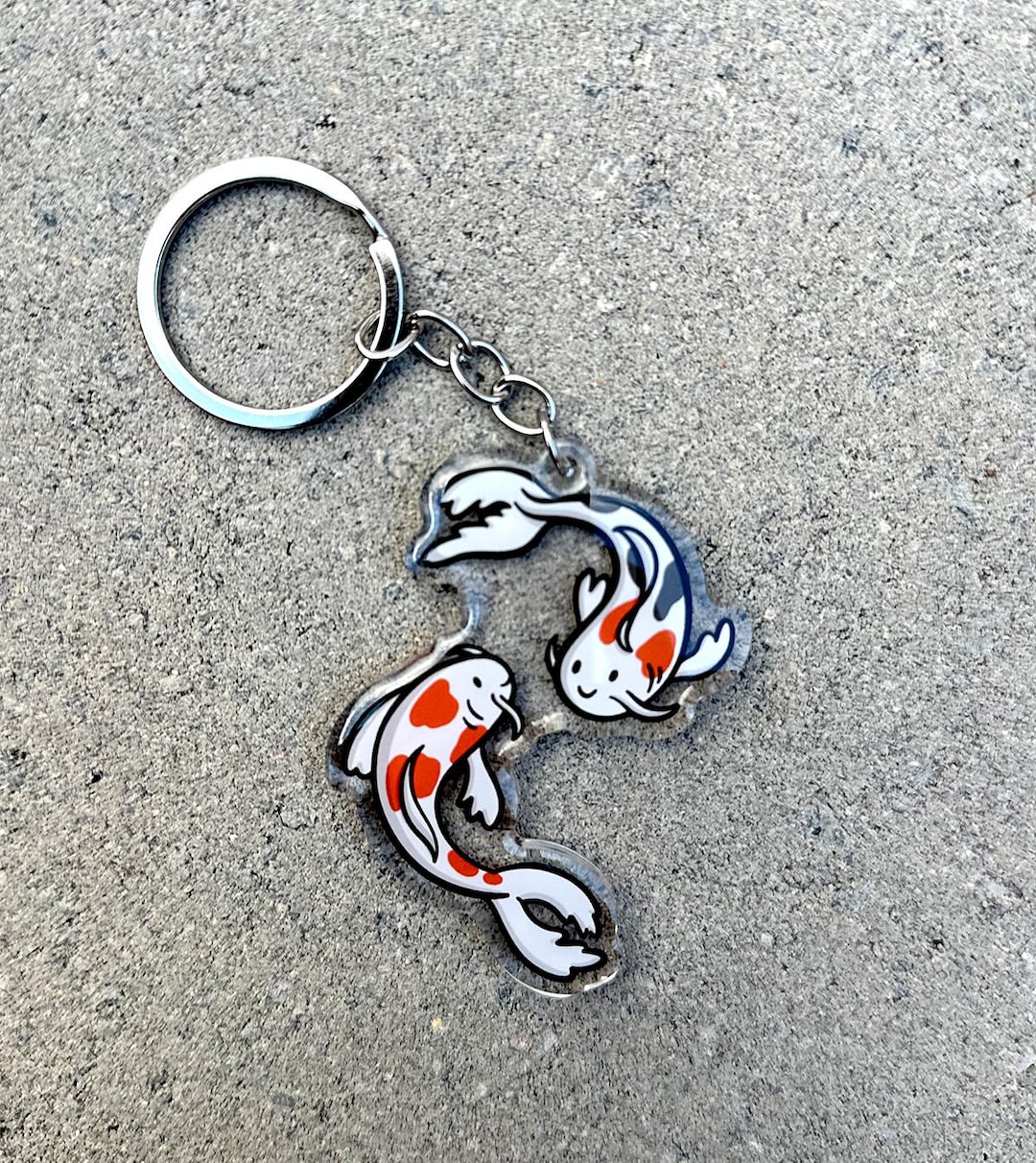 Koi Fish Keychain | Cute Acrylic Keychain | Cute Fish Keychain | Koi ...