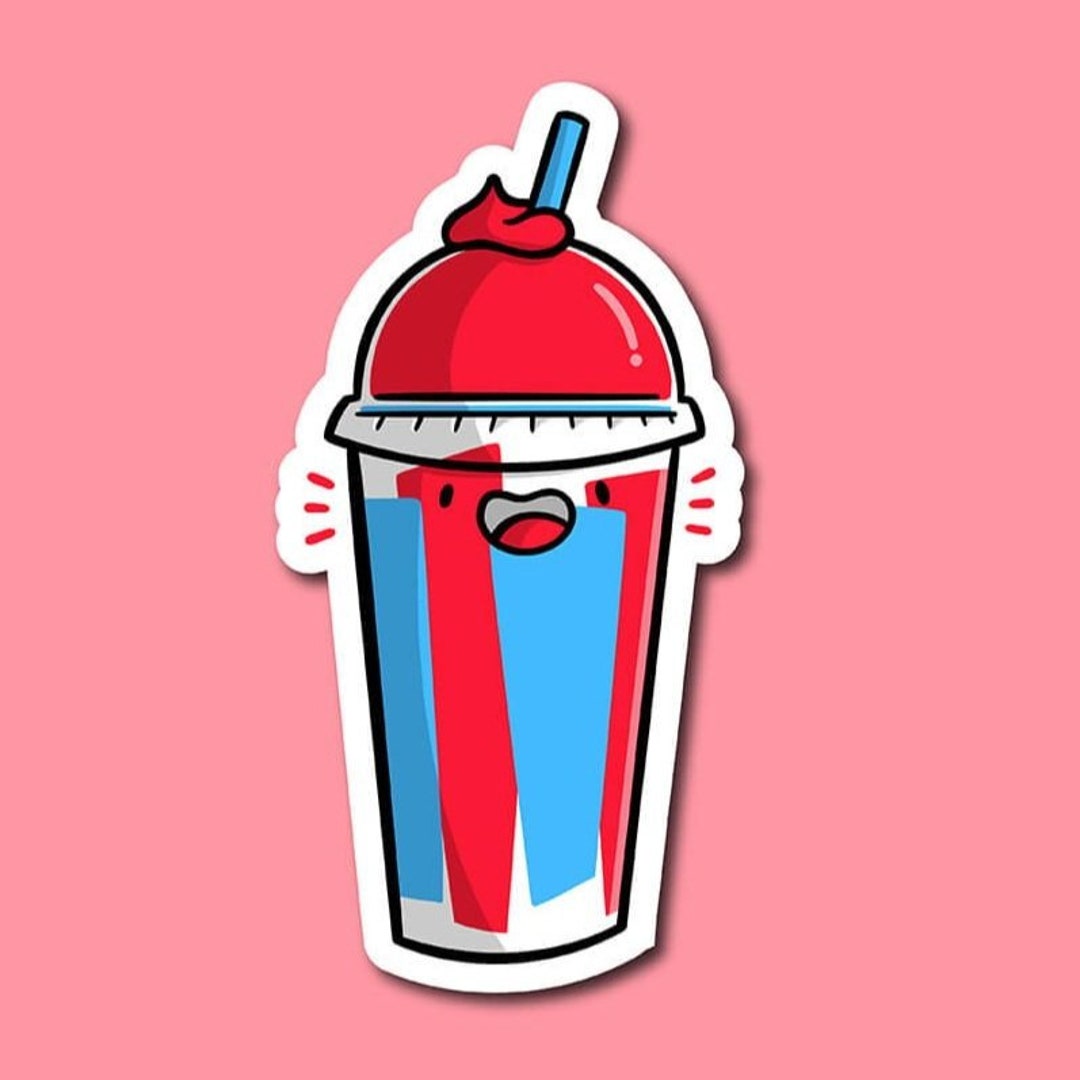 Red Slushee Vinyl Sticker | Cherry Slush Sticker | Cute Food Sticker ...