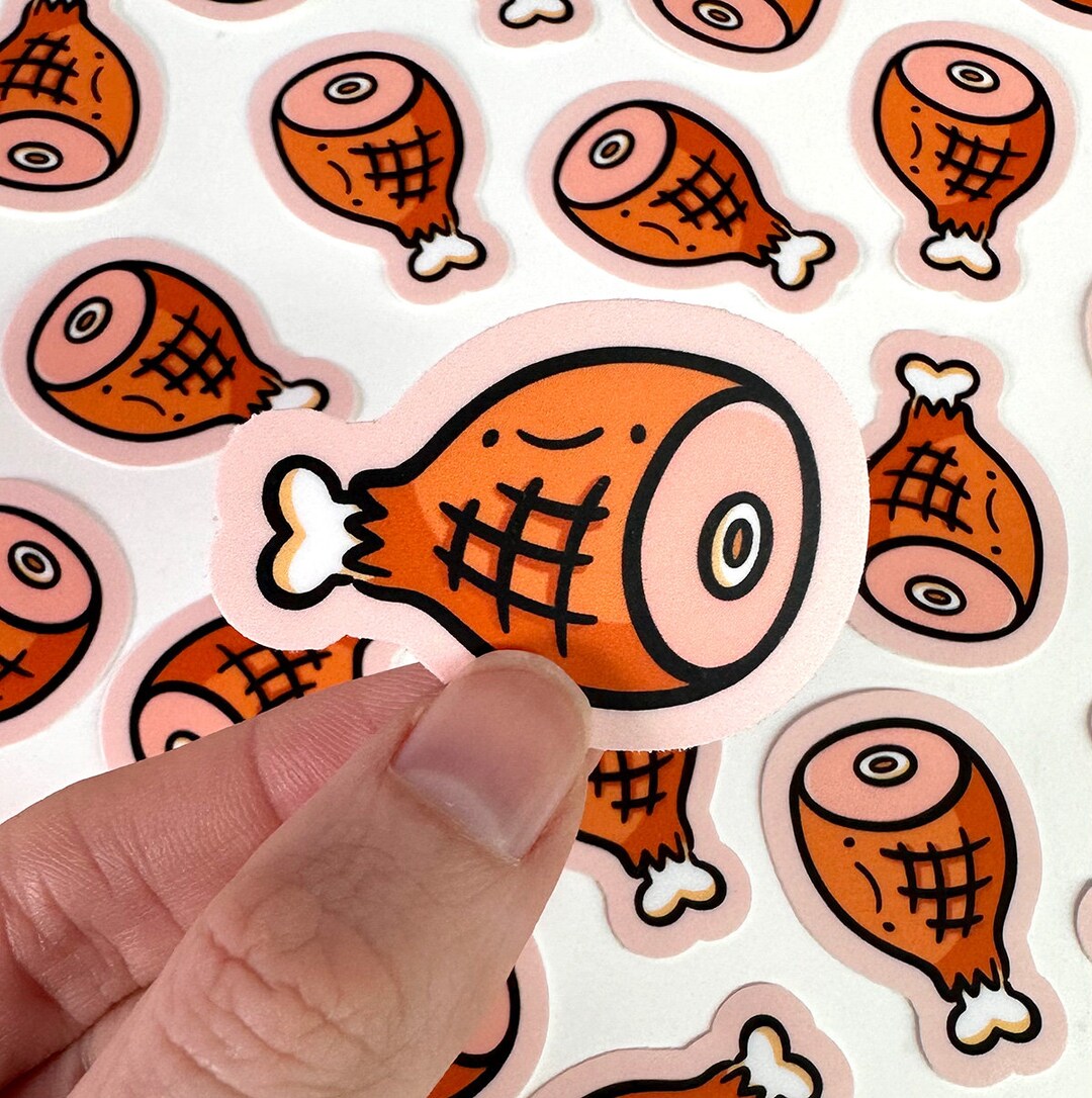 Ham Mini Sticker | Waterproof Sticker |kawaii Vinyl Sticker | Bone in ...