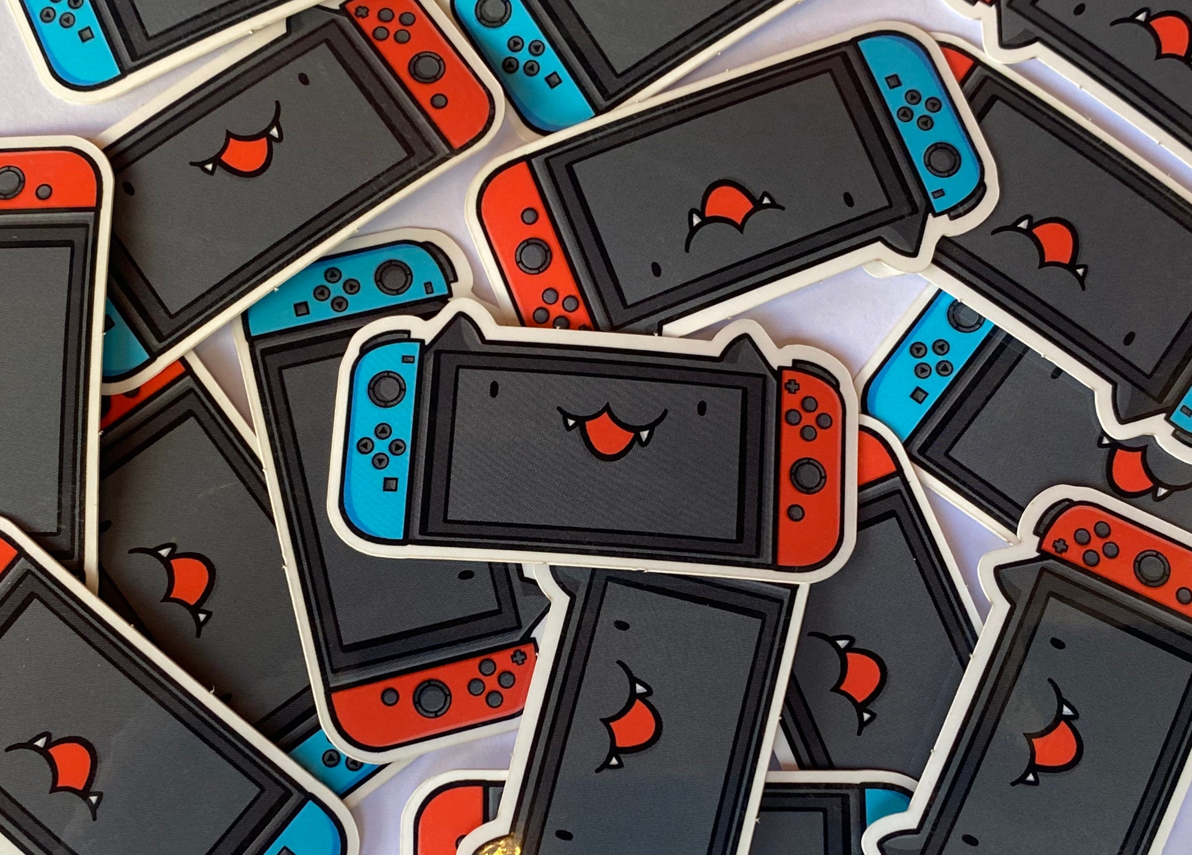 Video Game Cat Vinyl Sticker Kawaii Cat Gamer Gift Mini - Etsy