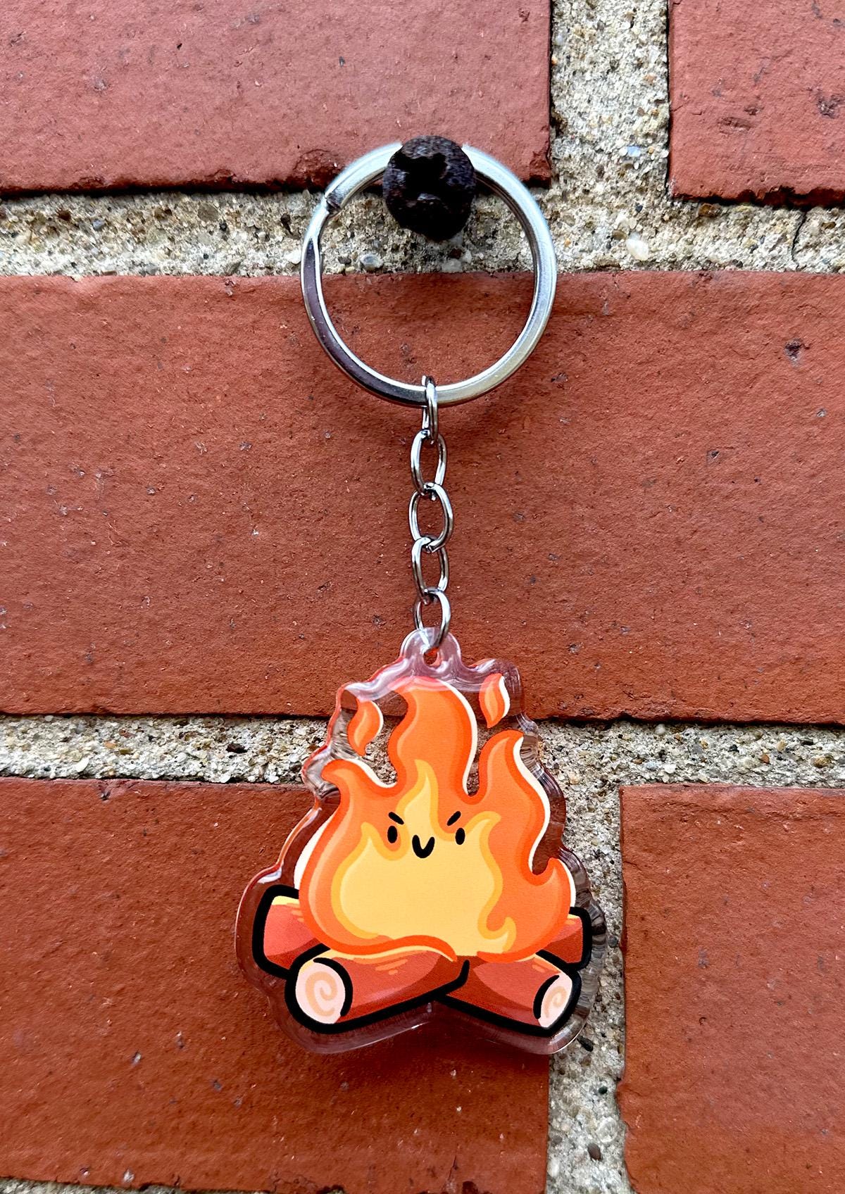 Campfire Keychain | Cute Acrylic Keychain | Camping Keychain | Camping ...