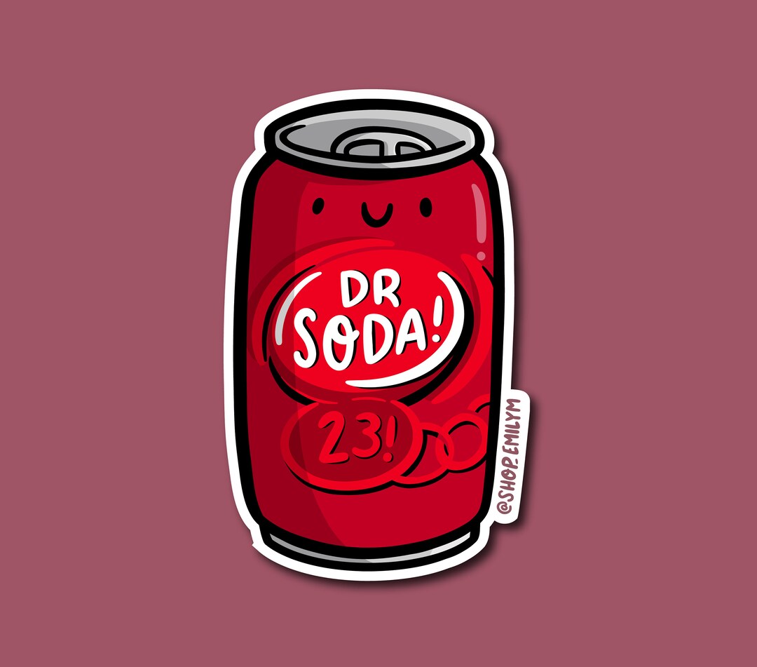 Can of Dr Soda Sticker| Weatherproof Vinyl Sticker| Kawaii Sticker ...
