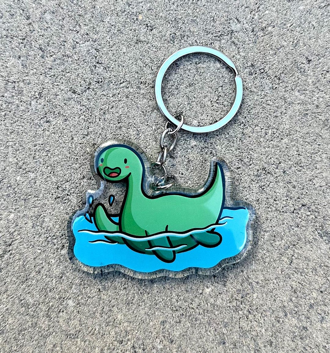Loch Ness Monster Keychain | Cute Acrylic Keychain | Nessie Keychain ...