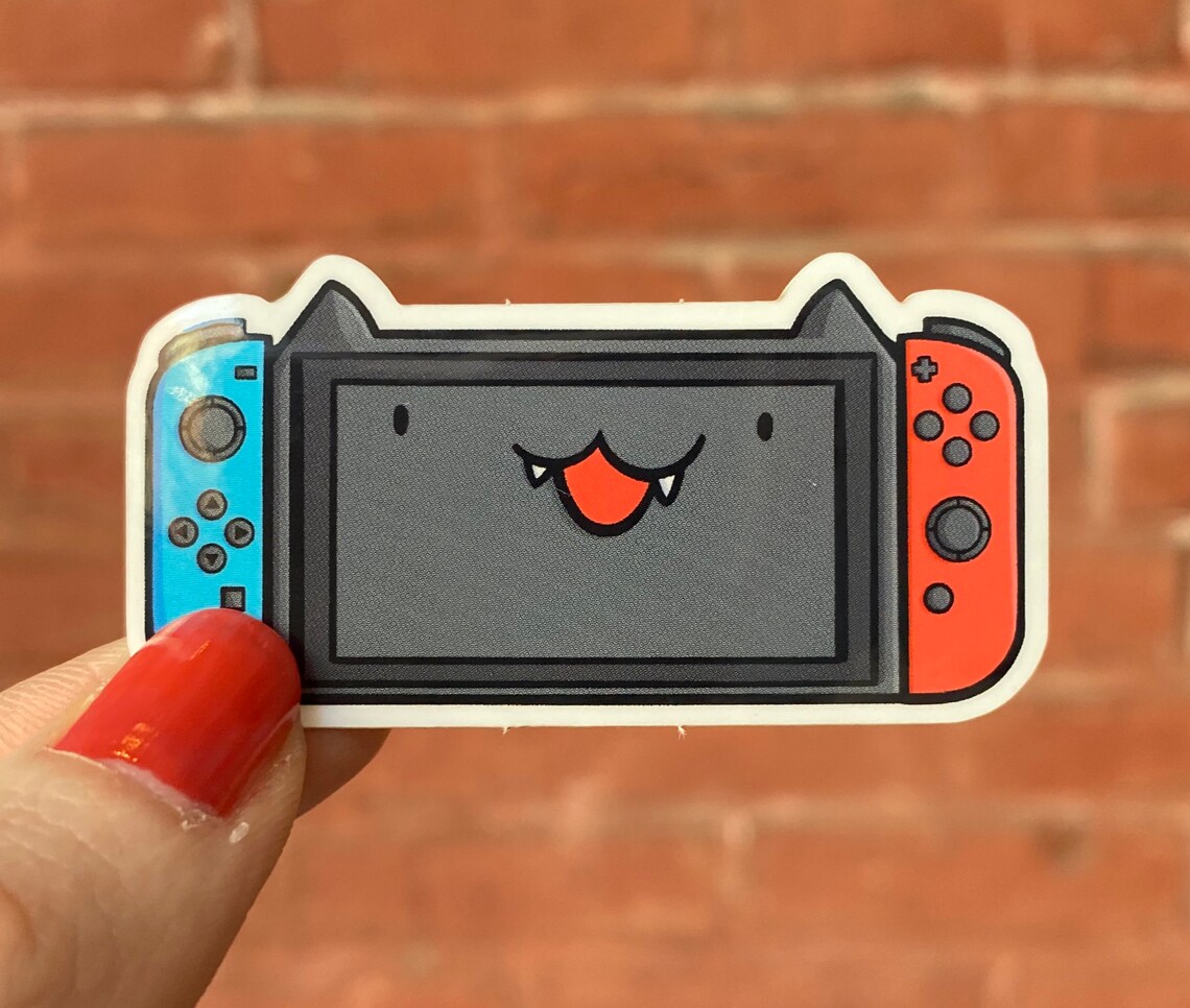 Video Game Cat Vinyl Sticker | Kawaii Cat | Gamer Gift | Mini Cat ...