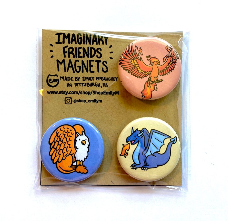 Imaginary Friends Magnet Pack | Cryptids Magnets | Mythical Beasts ...
