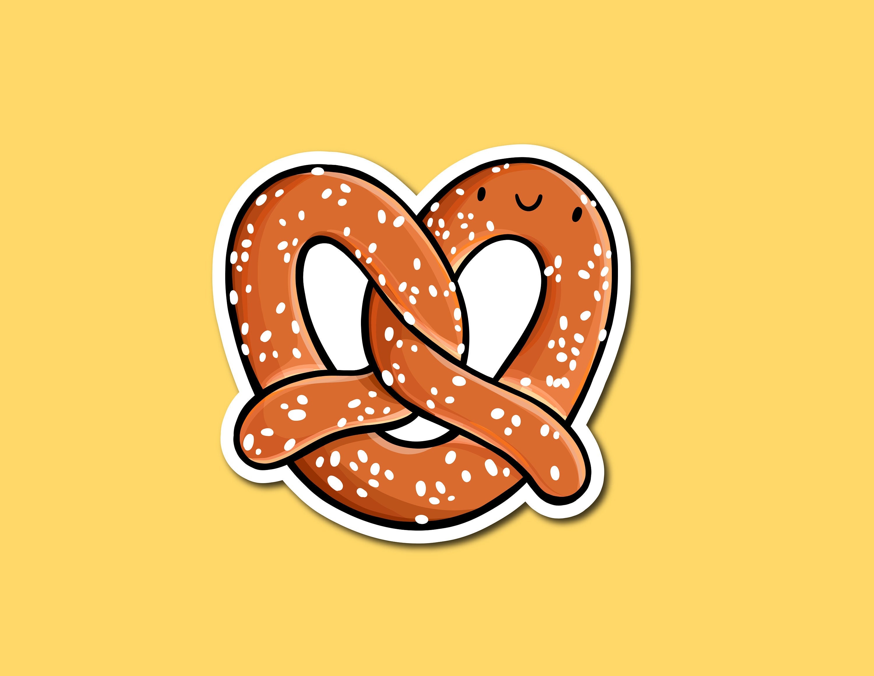 Soft Pretzel Sticker Weatherproof Vinyl Sticker Waterproof Sticker ...