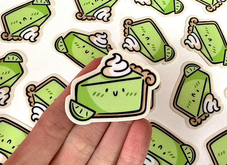 Key Lime Pie Mini Sticker | Waterproof Sticker | Kawaii Vinyl Sticker ...