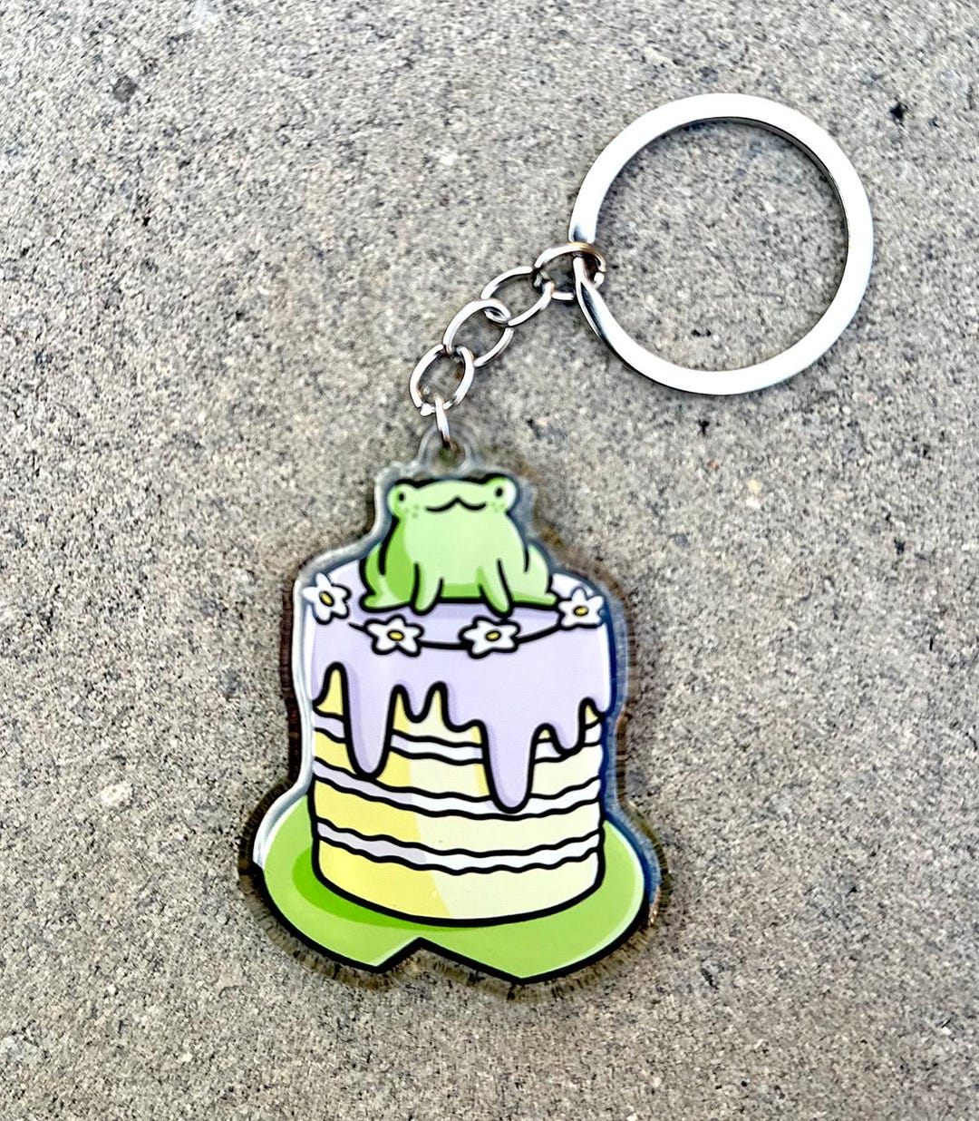 Frog Cake Keychain | Kawaii Acrylic Charm | Kawaii Keychain |kawaii ...