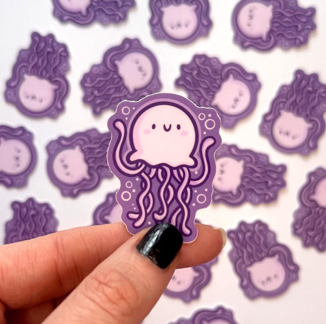 Jellyfish Mini Sticker | Waterproof Sticker | Kawaii Animals Sticker ...