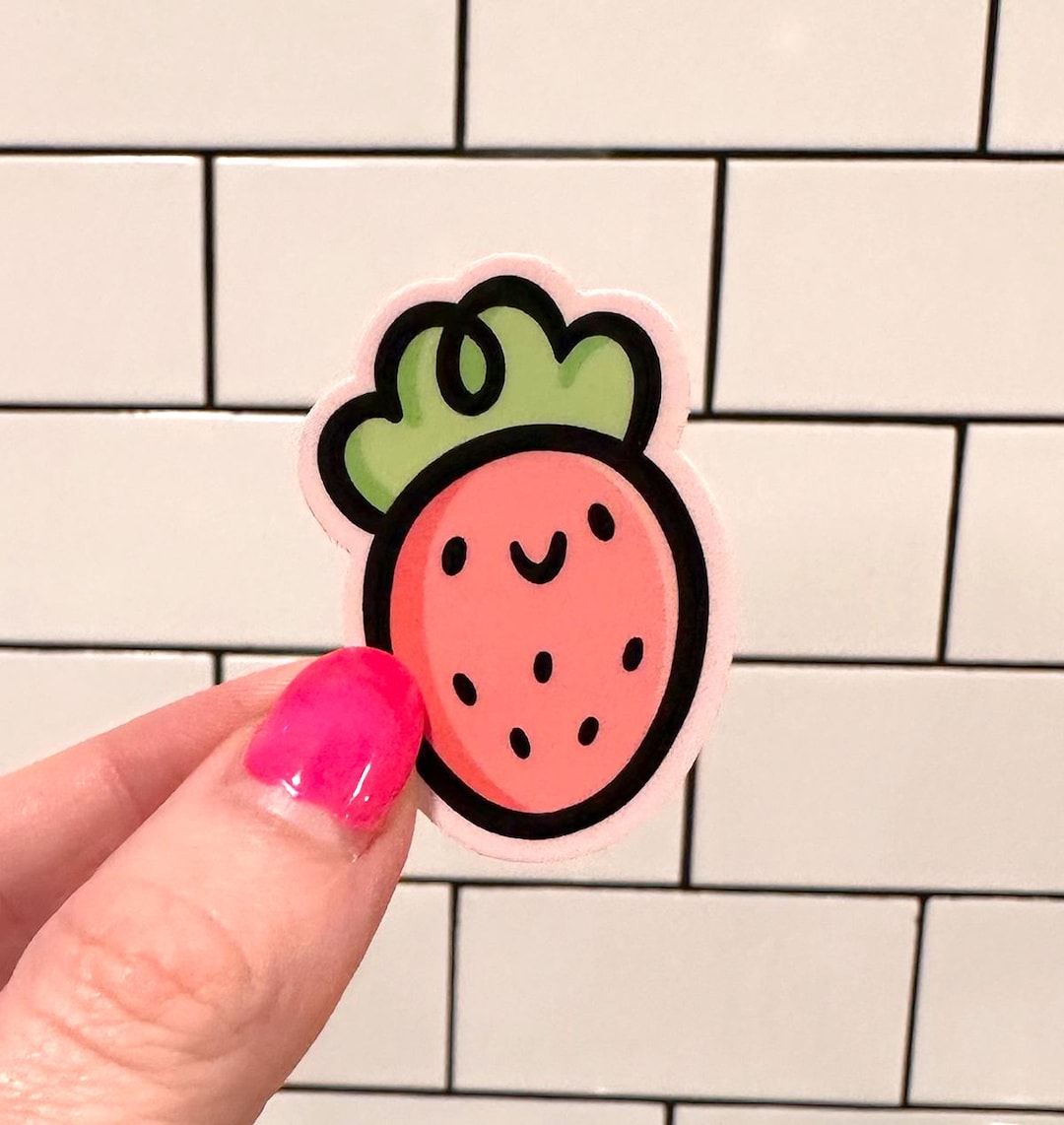 Mini Strawberry Sticker | Healthy Food Sticker | Kawaii Food Sticker ...
