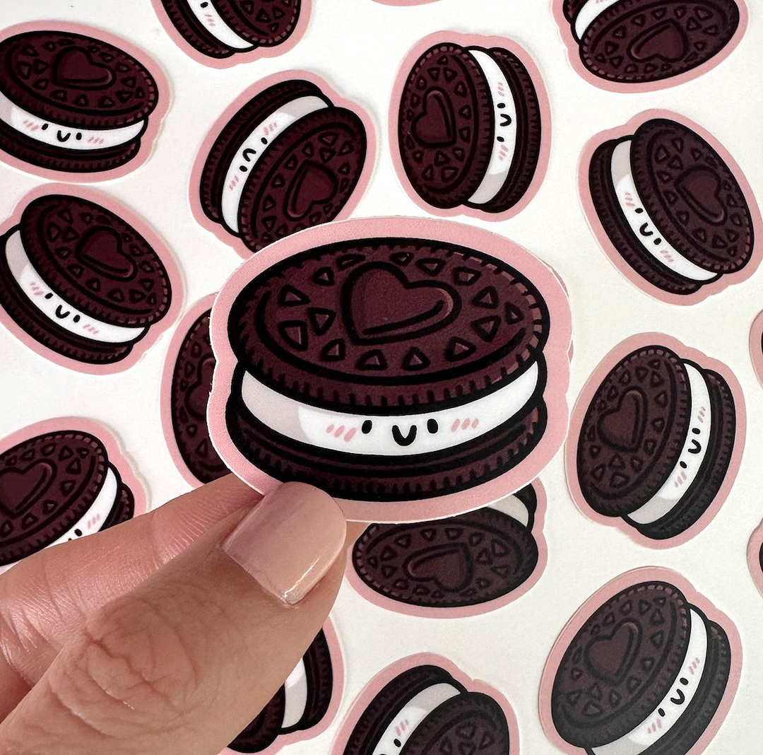 Chocolate Sandwich Cookie Mini Sticker | Waterproof Sticker |kawaii ...