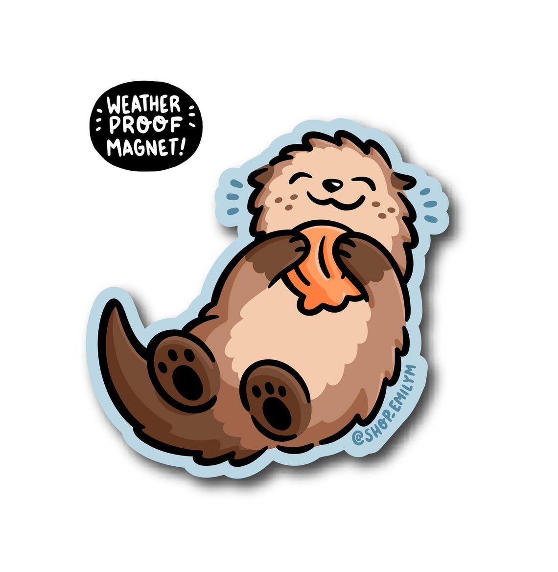Sea Otter Magnet |waterproof Vinyl Car Magnet | Kawaii Animal Magnet ...