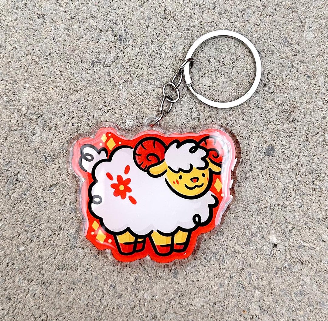 Year of the Sheep Keychain | Cute Acrylic Keychain | Chinese Zodiac ...