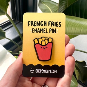 French Fries Hard Enamel Pin | Kawaii Enamel Pin | Cute Food Pin | Junk ...