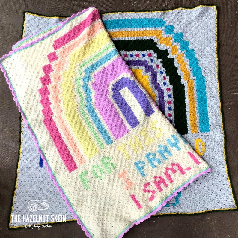 Modern Rainbow Baby Blanket Crochet Pattern - Etsy