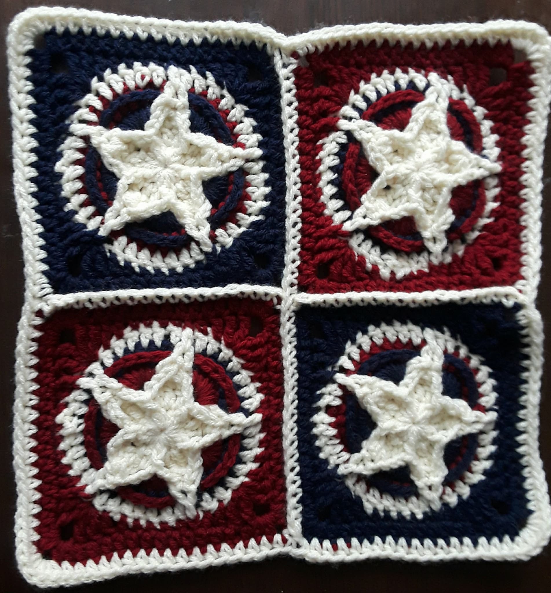 Patriotic Star Square Pattern - Etsy