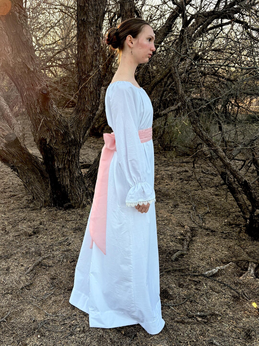 Basic White Under Dress, Regency Era Ball Gown, Victorian Style ...