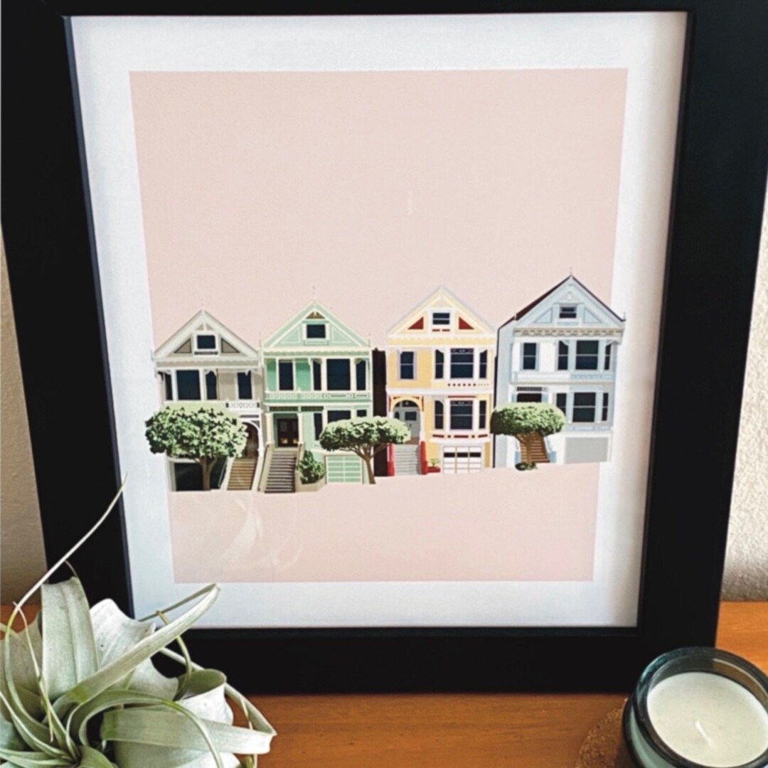 San Francisco Wall Art Souvenir Art Print Home Decor Art Prints Alamo ...