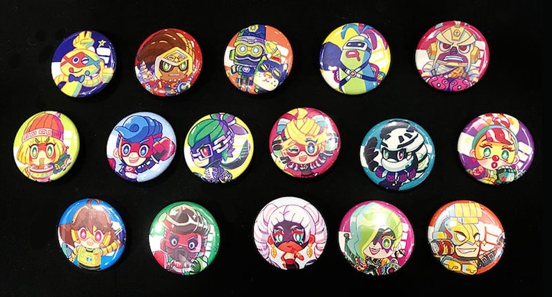 ARMS (nintendo) Pinback Buttons - All 15 Characters + Biff! - Etsy