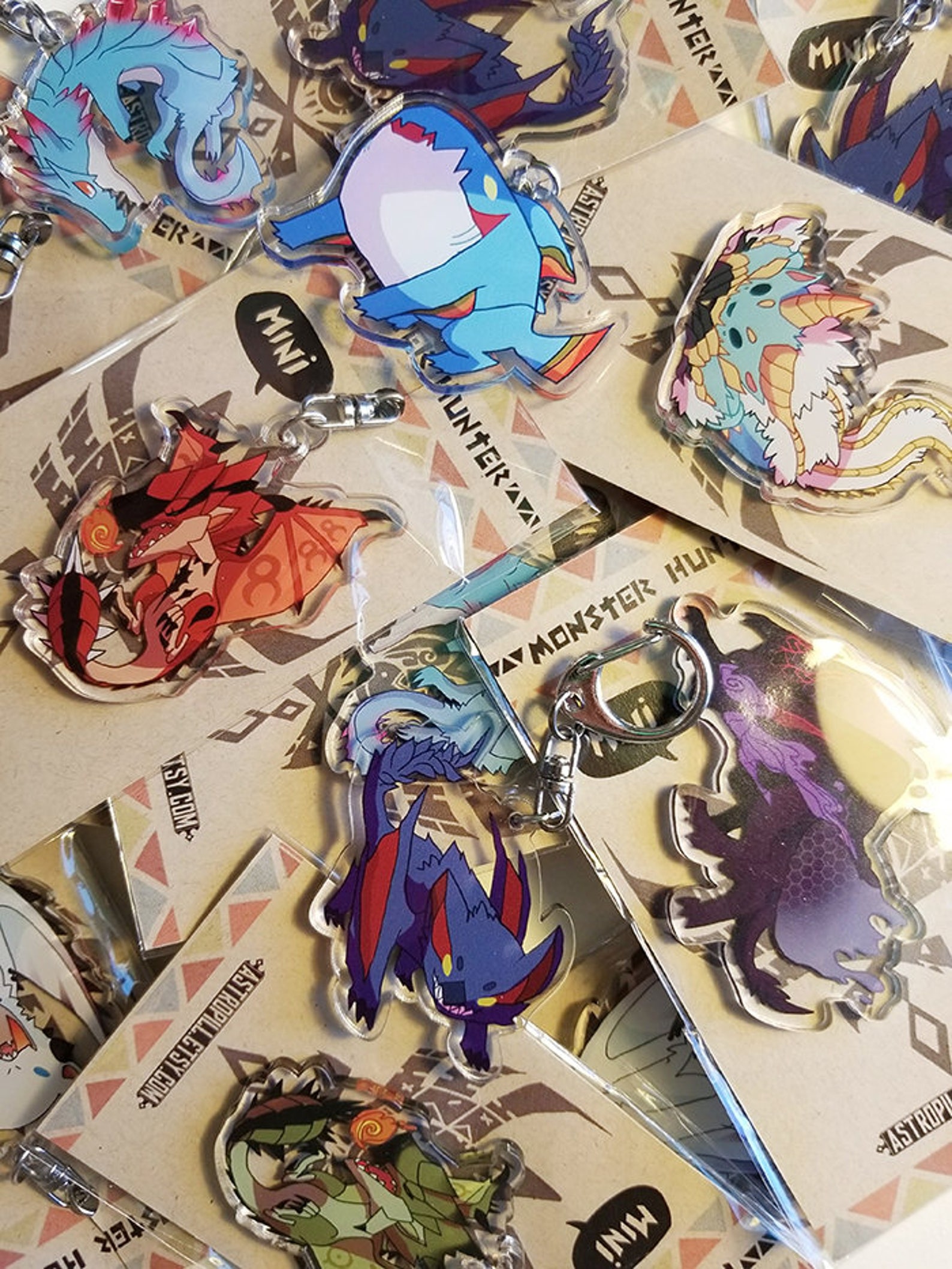 Monster Hunter 2 Clear Acrylic Charm double Sided - Etsy