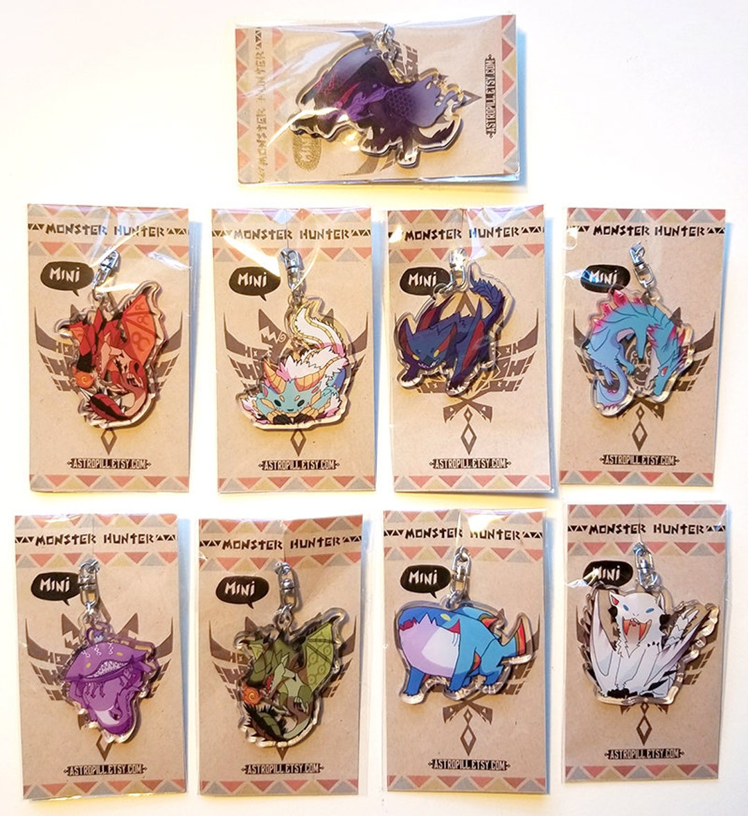 Monster Hunter 2" Clear Acrylic Charm (double Sided) - Etsy