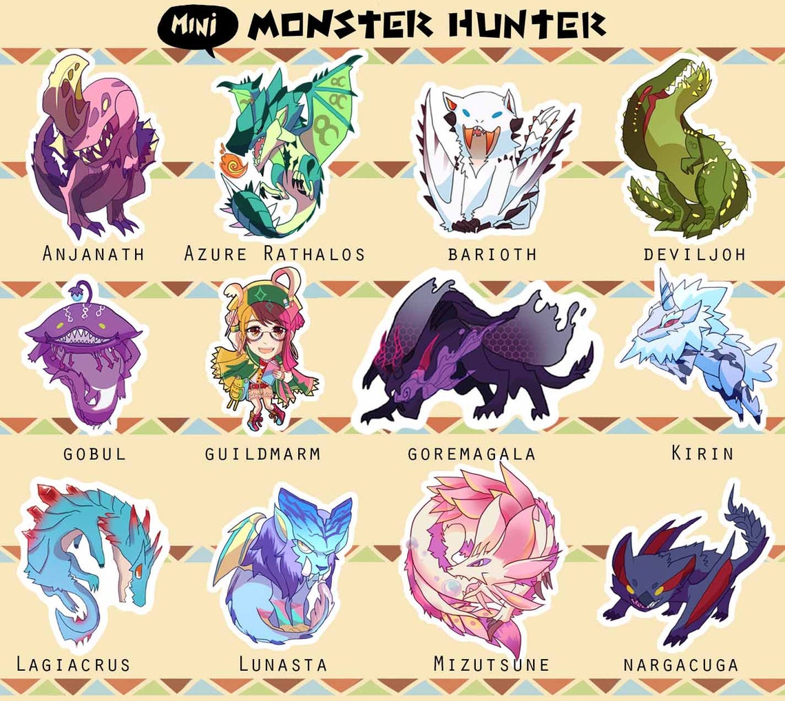 Monster Hunter 2 Clear Acrylic Charm double Sided - Etsy