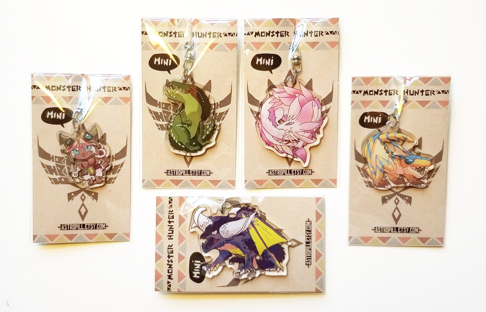 Monster Hunter 2 Clear Acrylic Charm double Sided - Etsy