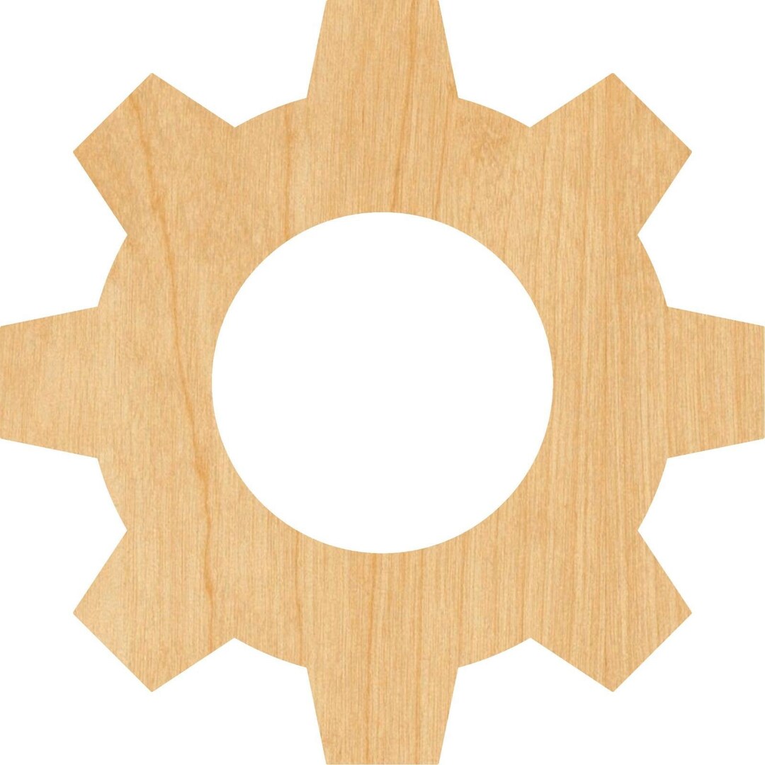 Gear 9 Wooden Laser Cut Out Shape Great for Crafting - Etsy