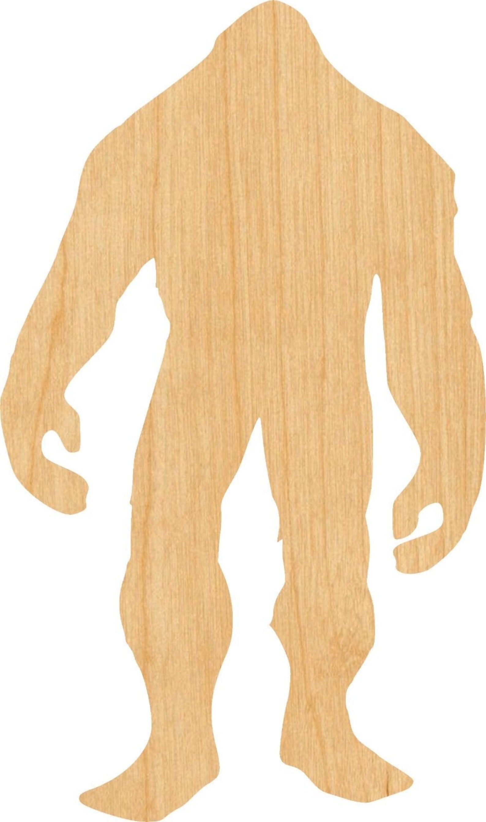 Bigfoot 1 Pick Wooden Laser Cut Out Shape Great for Crafting - Etsy