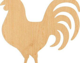 Rooster 2 Wooden Laser Cut Out Shape Great for Crafting | Etsy