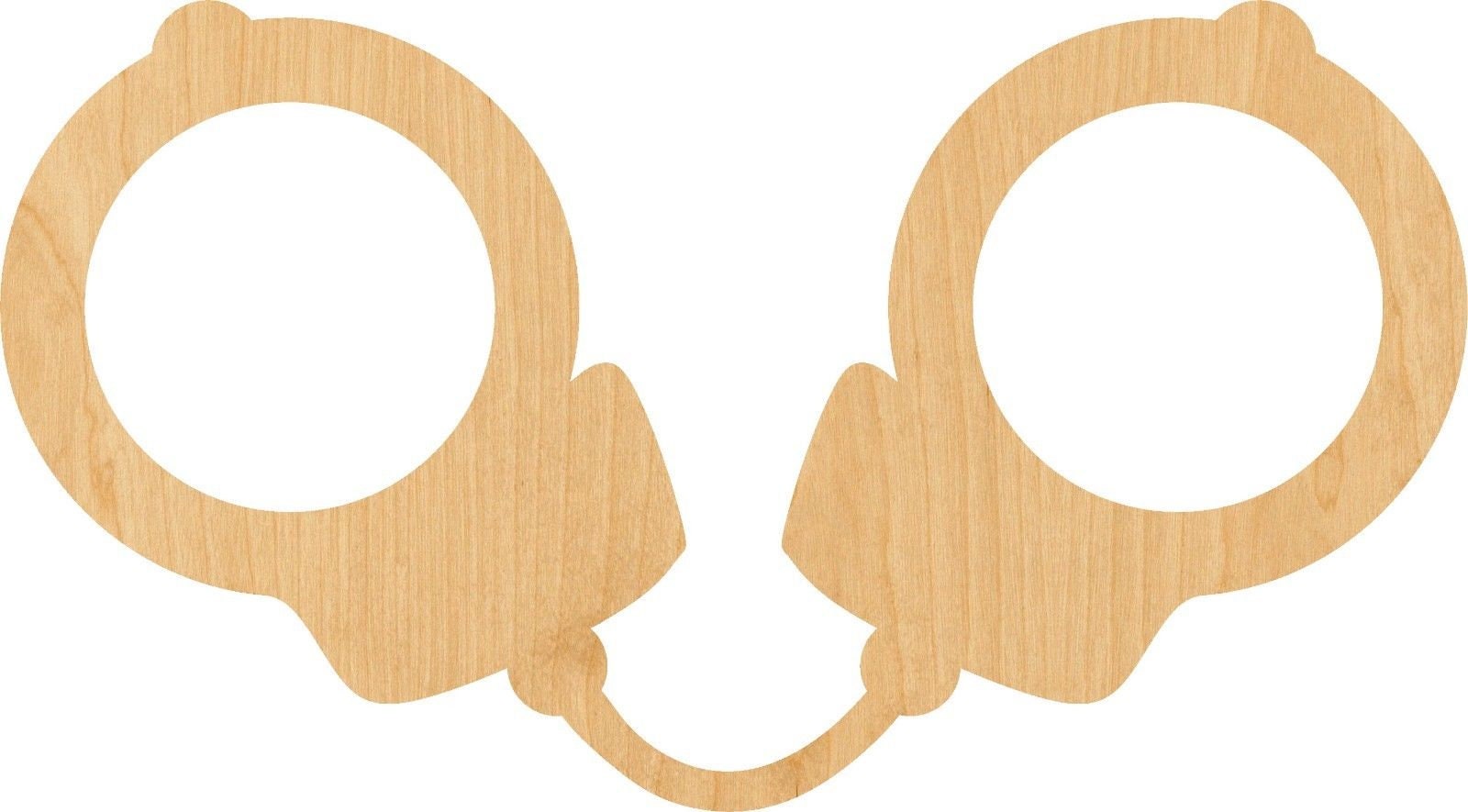 Handcuff Wooden Laser Cut Out Shape Great for Crafting | Etsy