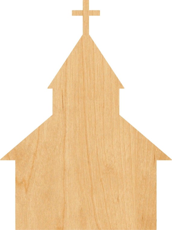 Church Wooden Laser Cut Out Shape Great for Crafting | Etsy
