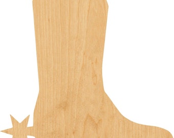 Cowboy Boot Laser Cut Out Unfinished Wood Shape Craft Supply - Etsy