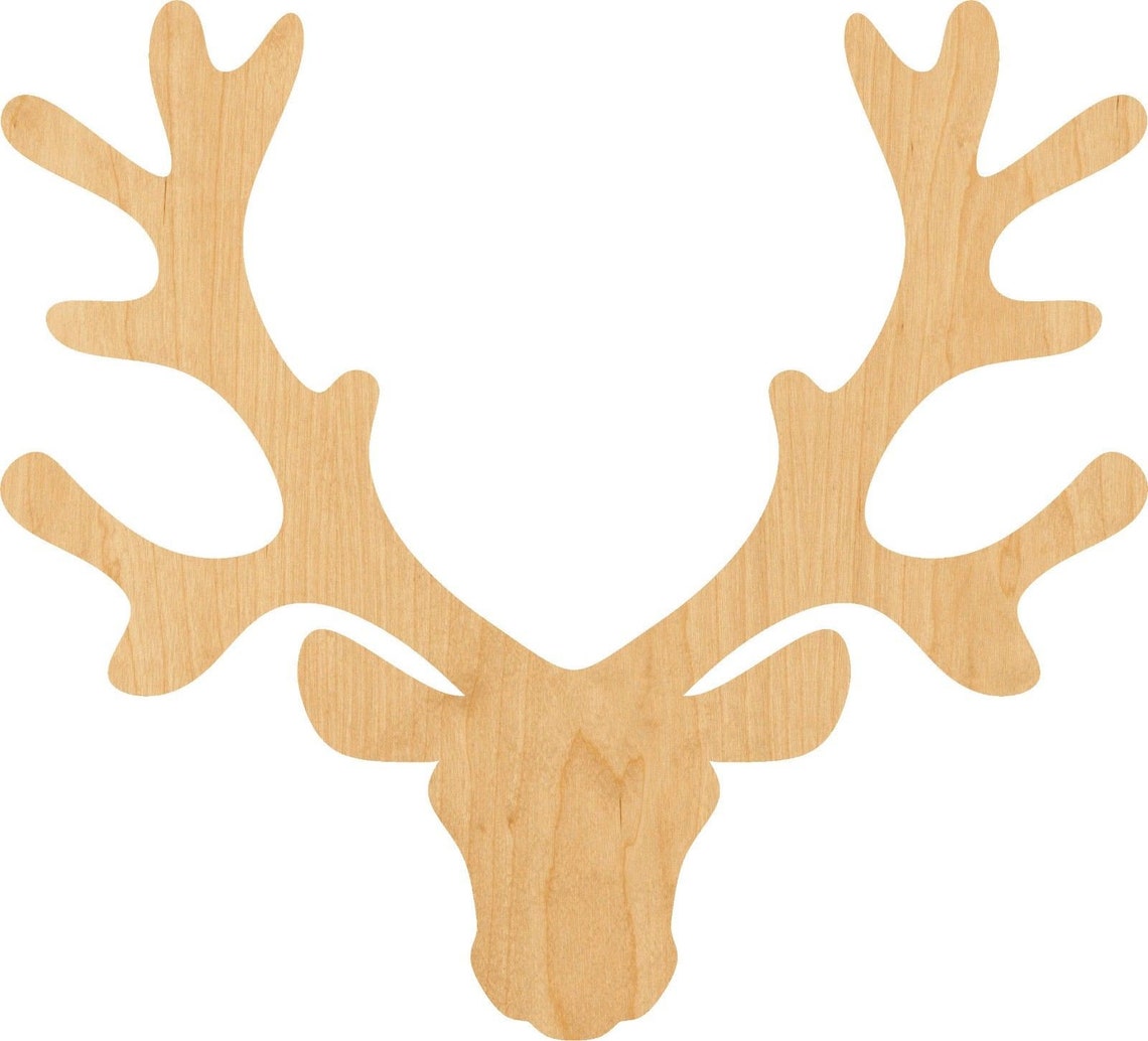 Reindeer Head Wooden Laser Cut Out Shape Great for Crafting - Etsy